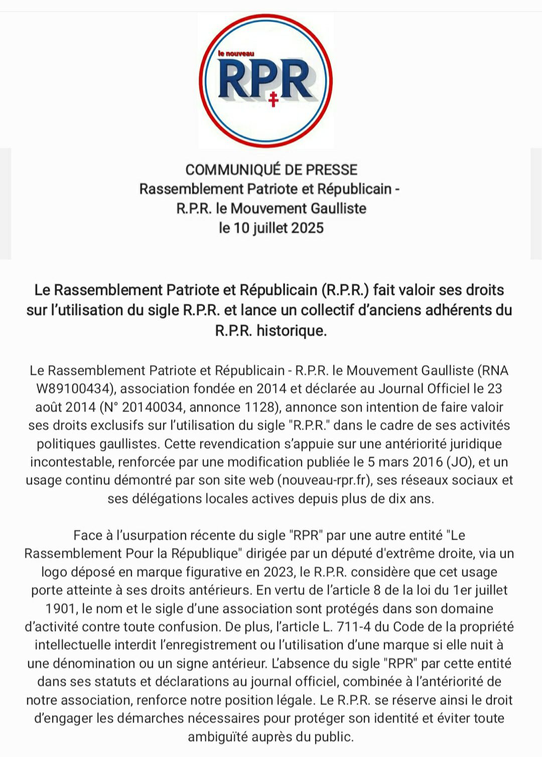 Le Nouveau RPR